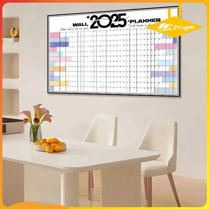 ZYLightt 2025 Wall Calendar Check List Yearly Calendar Planning ...