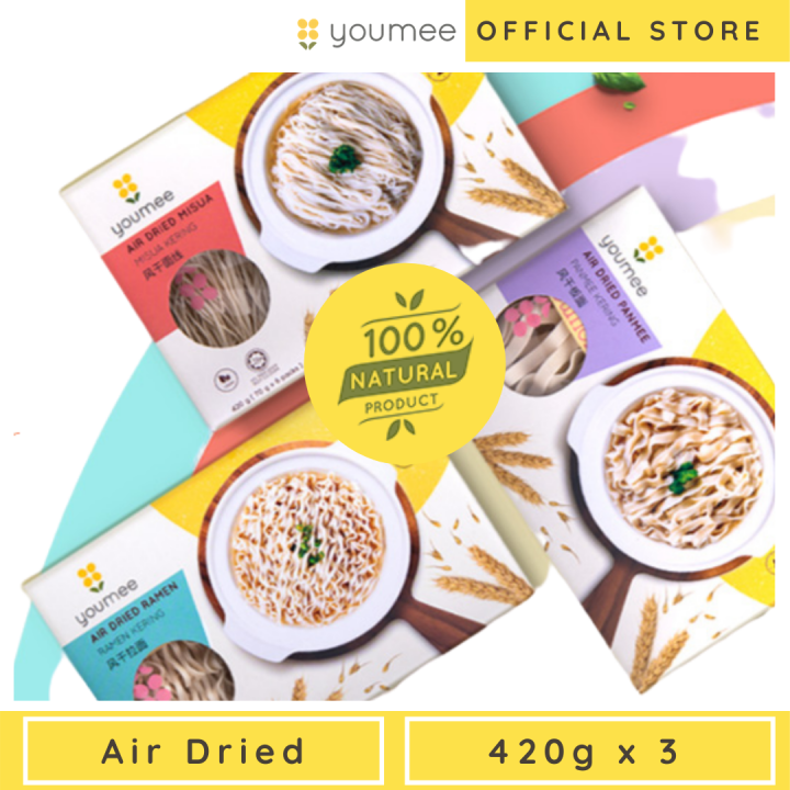 YOUMEE MIX 3 AIR-DRIED NOODLES BUNDLE (3 boxes) - All Natural (HALAL ...
