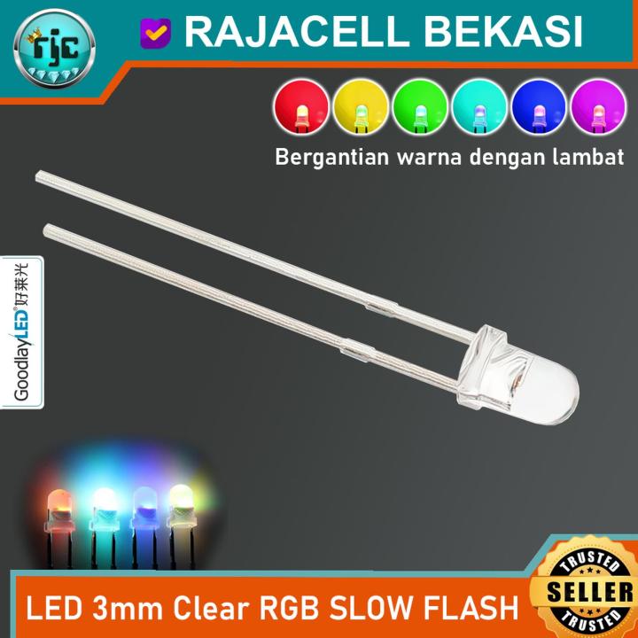 LED RGB Slow Flashing 3mm Diode Ultra Bright Round Through Hole Clear ...