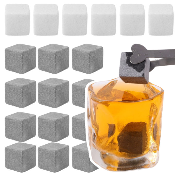 4Pcs/Set Whiskey Stones Set Marble Chilling Stones Whiskey Natural ...