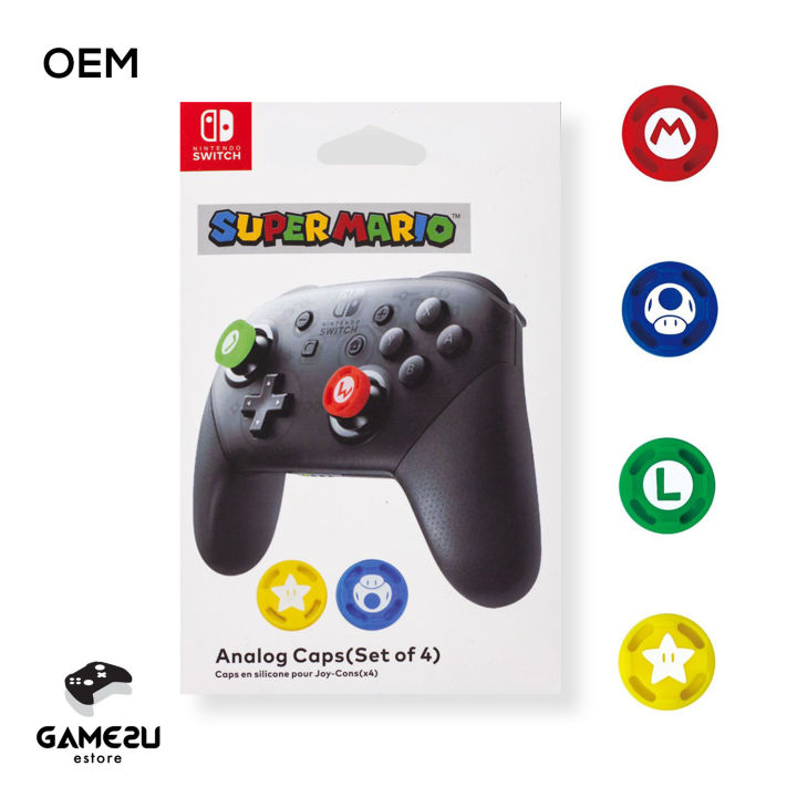 Pro Controller Thumb Grip For Nintendo Switch (Super Mario Edition ...