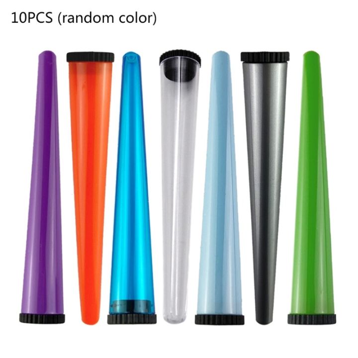 10Pcs Plastic Storage Tube Hand Cone Herb Air Tight Rolling Holder ...