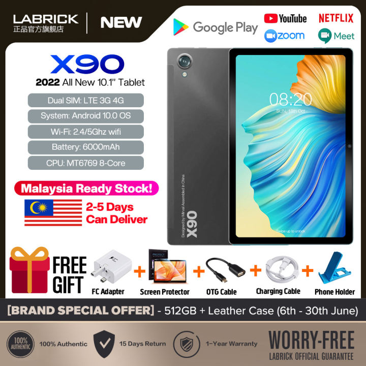 TOP3【Buy 64GB Ship 512GB】 LABRICK X90 10.1 Inches Tablet PC 4G Dual SIM Android 10 5G WiFi ...