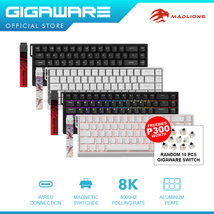 Madlion MAD 68HE/ 68HE PRO 65% Wired RGB 8K Rapid Trigger Magnetic ...