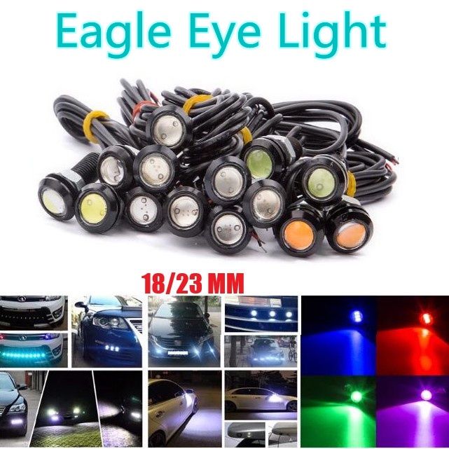 xps 1Pcs Car/Motorcycle DRL Eagle eye Light 18mm/23MM LED Waterproof ...