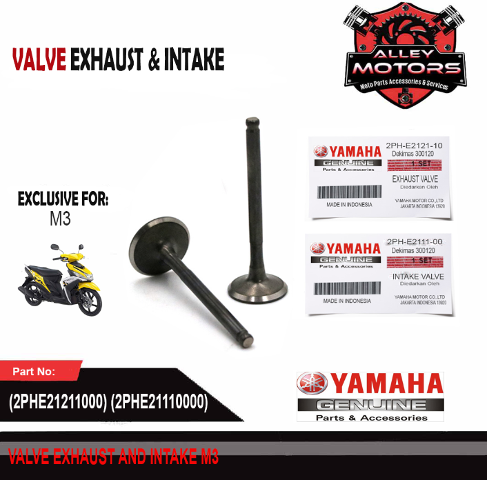 VALVE EXHAUST FOR M3 (2PHE21211000) AND INTAKE M3 (2PHE21110000) By ...