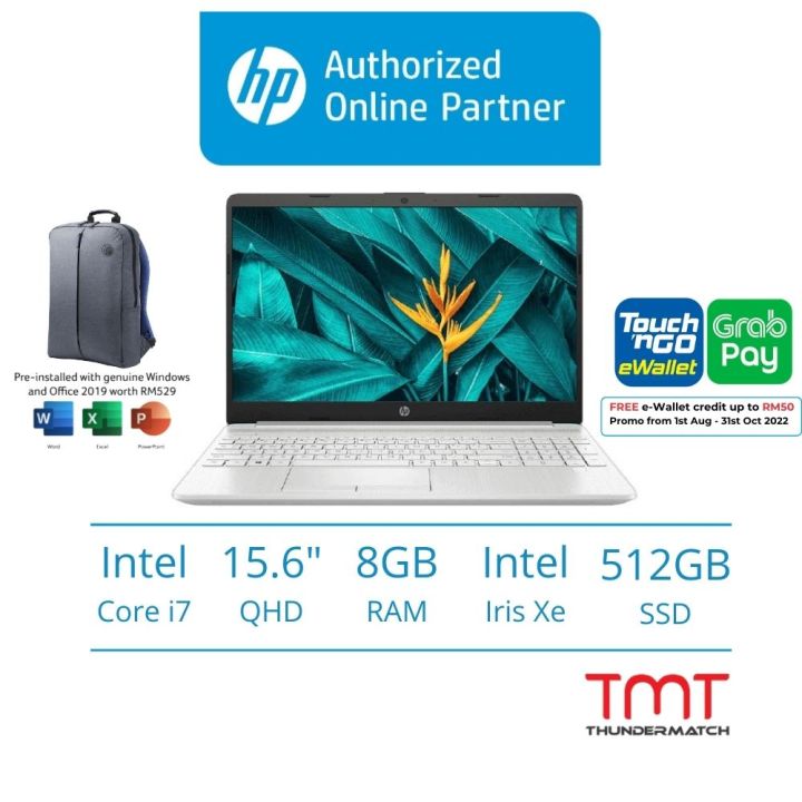 HP 15s-fq5114TU 6P6Q5PA Natural Silver Laptop | Core i7-1255U | 8GB RAM ...