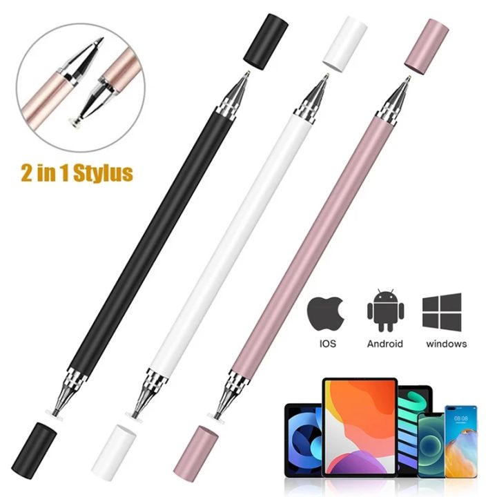 🔥Universal 2 in 1 Stylus Pen Drawing Tablet Capacitive Screen Caneta Touch Pen for iOS Android ...