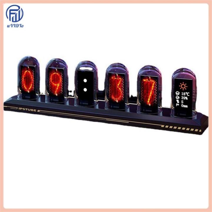 LED Nixie Tube Clock IPS Color Screen Digital Clock DIY Analog Digital ...