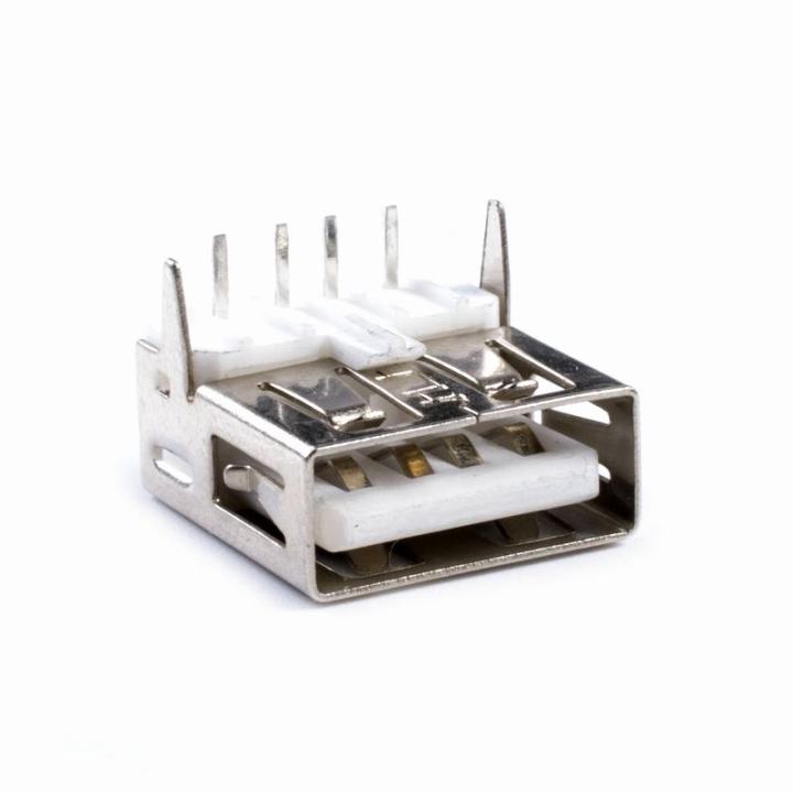 USB Type-A Right Angle 4-pin Female Connector Jacks Socket PCB Mount ...