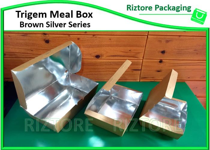 Trigem Meal box, Lunch Box, Dinner Box, Chicken Box (Brown/Silver ...