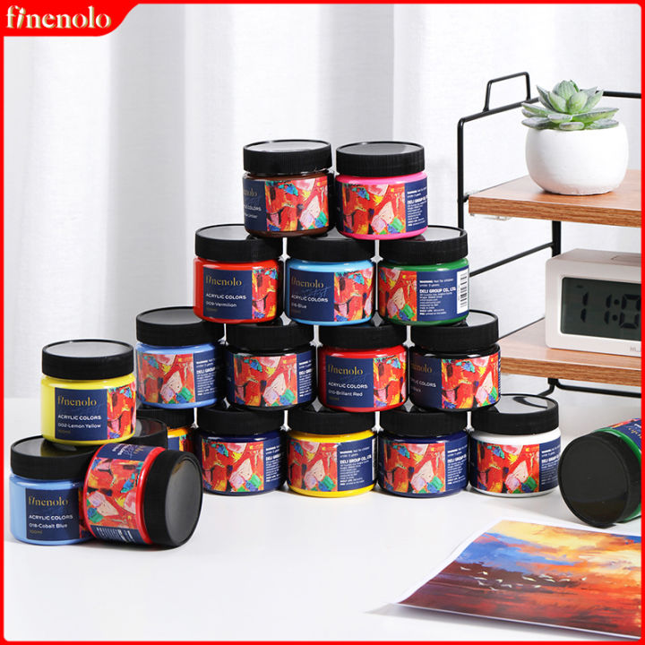 Finenolo by Deli 14 Colors Acrylic Painting Set 100ml/Bottle Art ...