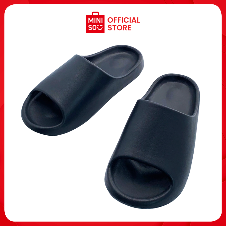MINISO Classic Coconut Cushioned Thick Slipper (Black, 39-40) | Lazada PH