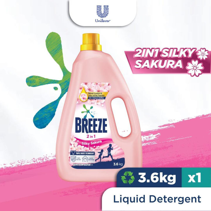 Breeze 2 In 1 Silky Sakura Liquid Detergent 3.6Kg | Lazada Singapore
