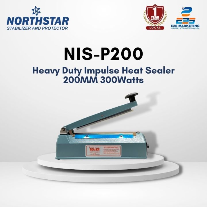 Northstar Impulse Heat Sealer 300 Watts NIS-P200 Heavy Duty Impulse ...