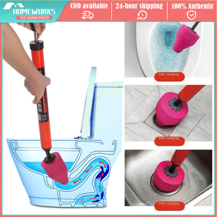 Unblock Toilet High Pressure One Shot Toilet Pipe Plunger Cleaner ...