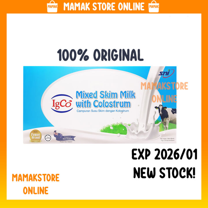 IgCo Natural Colostrum Skim Milk 15g x30 sachet New Packing ! Expired ...