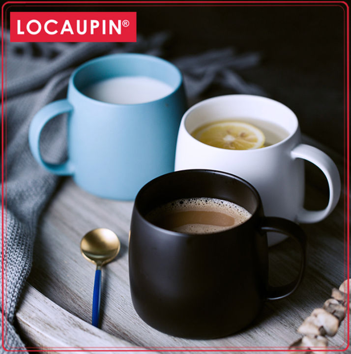 Locaupin Ceramic Tea Cups and Saucers,with Gold Trim Cappuccino Cups ...