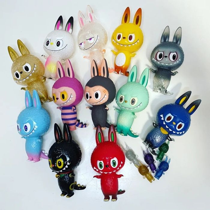 ชุดของขวัญสุดสร้างสรรค์ของตกแต่ง POPMART Zimomo ชุด Labubu ขนาดเล็ก4กล่องทึบของเล่นของเล่นนัก ...