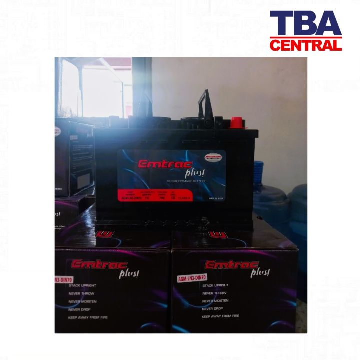 EMTRAC PLUS PALLADIUM AGM DIN 74 LN3 CAR BATTERY QR-9365196 | Lazada PH