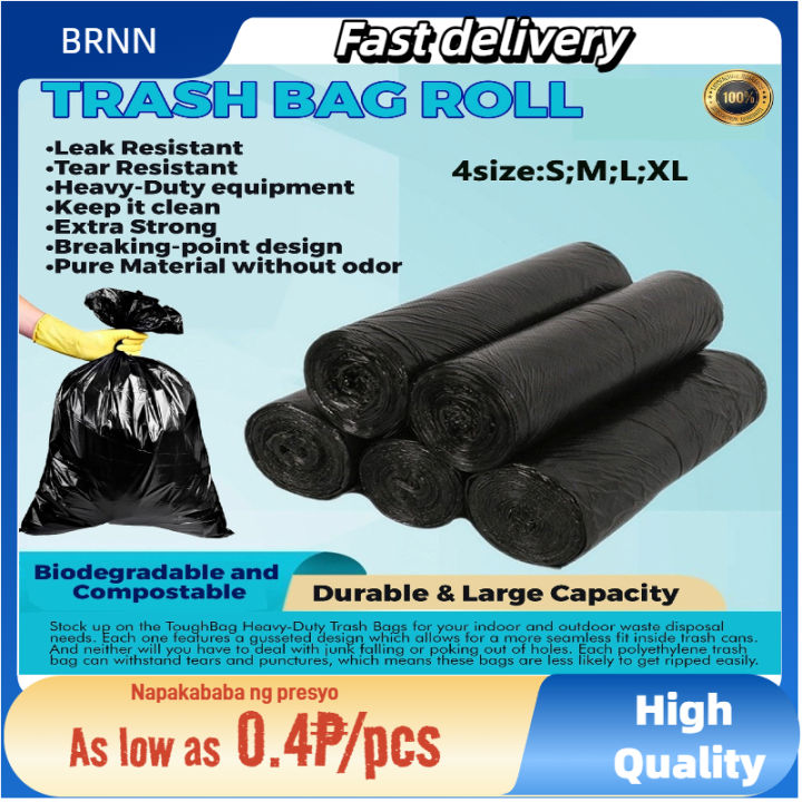 1 Roll Garbage Bag Biodegradable roll trash bag buy Trash bag Garbage ...