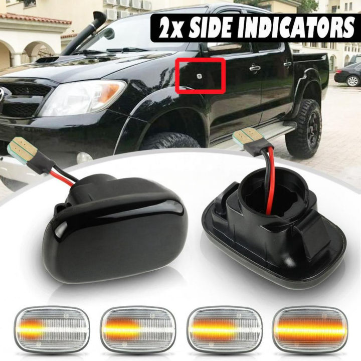 xps 2X Dynamic LED Side Indicator Fender Light For Toyota Hilux Vigo ...