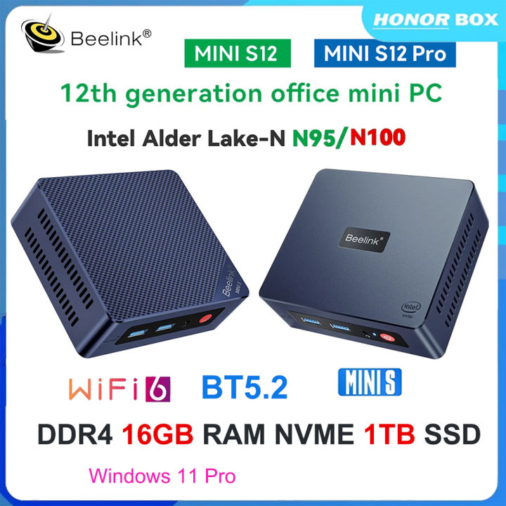 Beelink Mini S12 Pro N100 Mini PC Intel 12th Win 11 DDR4 8GB 256GB 16GB ...