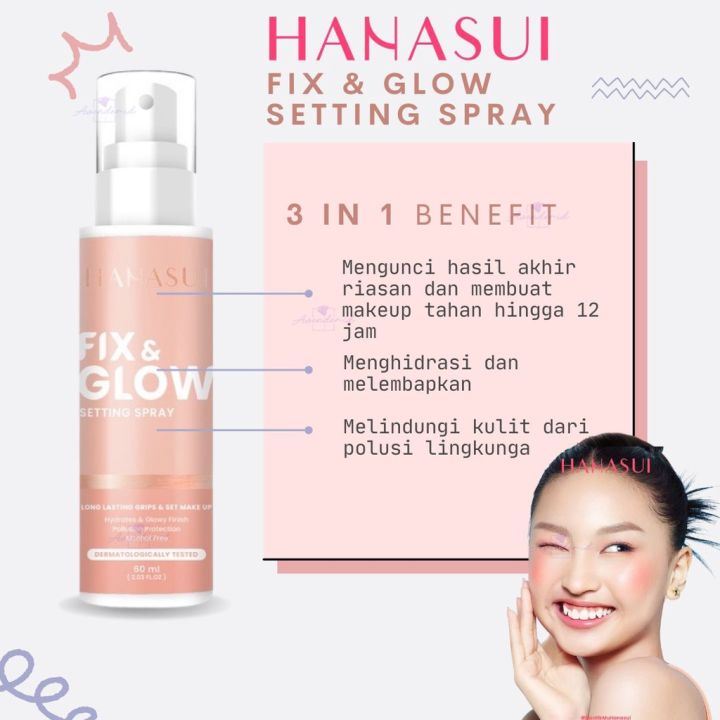 Hanasui Fix & Glow Setting Spray | Lazada Indonesia