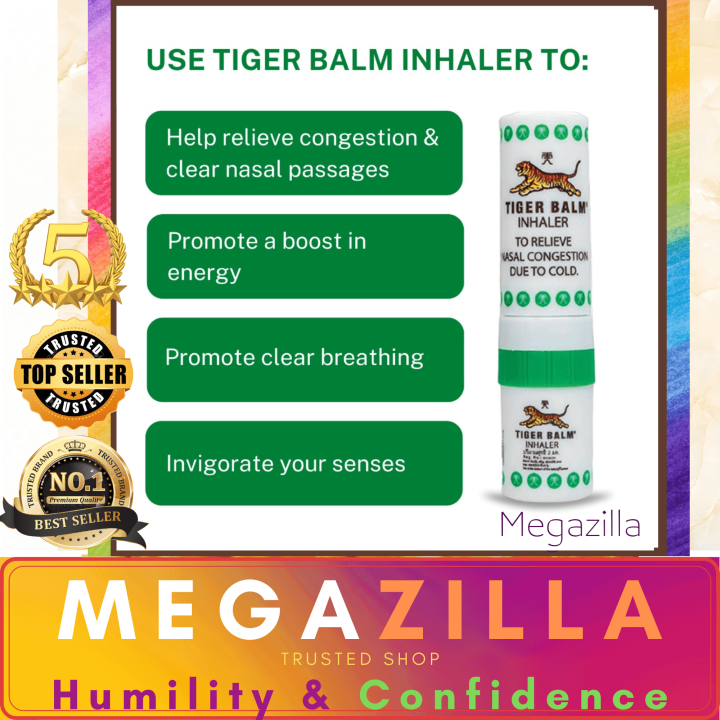 Tiger Balm Inhaler – Thailand Nasal Inhaler and Oil 2 in 1 Curing Colds ...