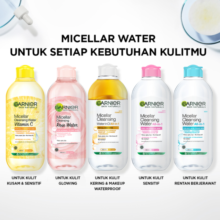 Garnier Micellar Cleansing Water Pink | Blue | Bipase Oil | 125 ml ...