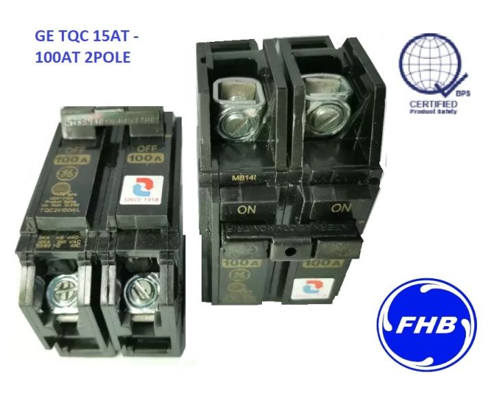 ORIGINAL G.E CIRCUIT BREAKER BOLT ON TQC, COMMON TRIP. 15AT TO 100AT ...