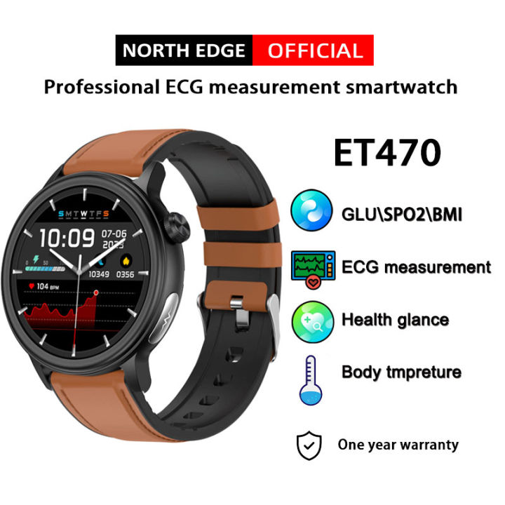 NORTH EDGE ET470 Micro physical examination ECG BMI measurement smartwatch Bluetooth call blood ...