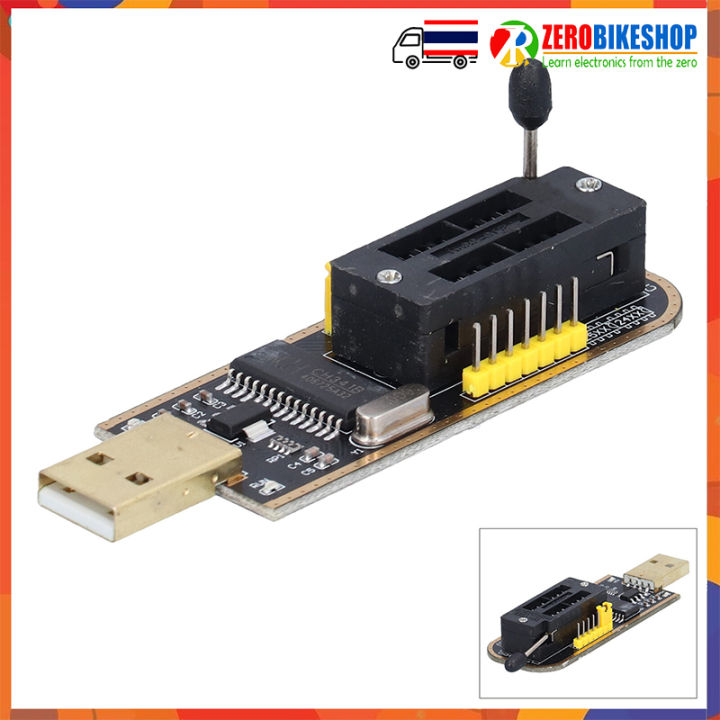 อุปกรณ์แฟลชไบออส CH341A 24 25 Series EEPROM Flash BIOS USB Programmer ...