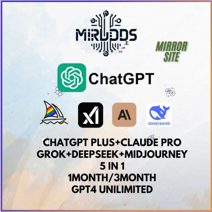 [ 𝟭𝟬𝟬% Private𝗨𝗡𝗟𝗜𝗠𝗜𝗧𝗘𝗗 𝗚𝗣𝗧𝟰 ] ChatGPT 𝐌𝐈𝐑𝐑𝐎𝐑 𝐒𝐈𝐓𝐄 𝟏 𝐔𝐒𝐄𝐑 𝟏 𝐀𝐂𝐂𝐎𝐔𝐍𝐓 | Lazada PH