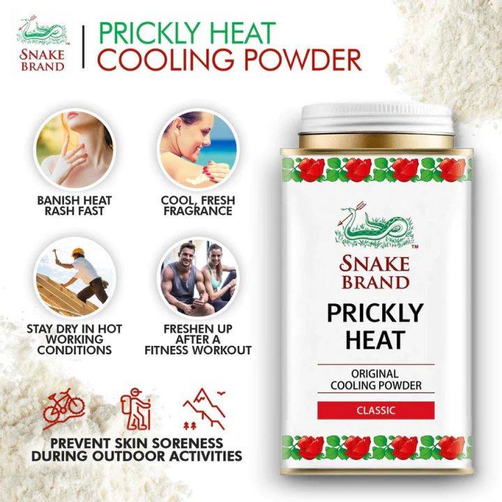 Snake Brand Prickly Heat Cooling Powder 280g | Lazada PH