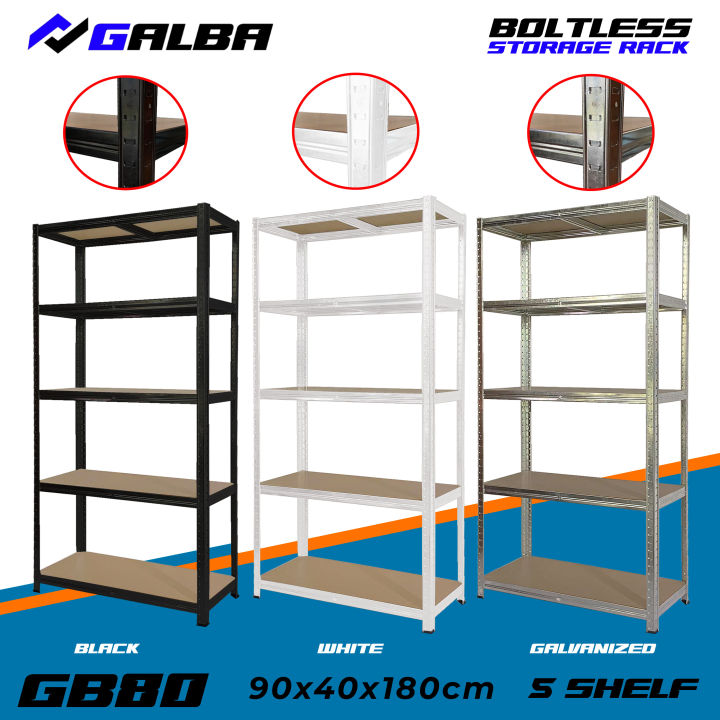 Boltless Storage Rack 3/4/5/6 Layers Adjustable Height MDF Shelf ...