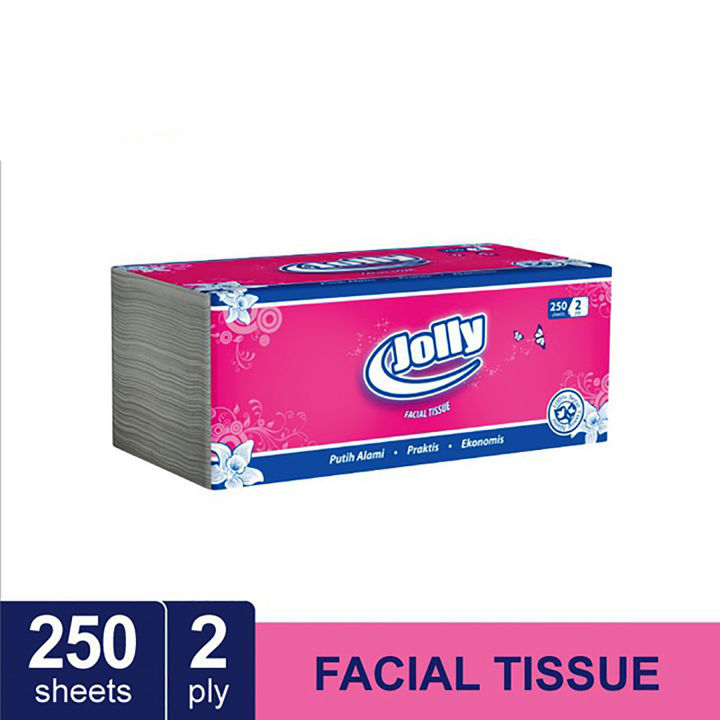 Tisu Jolly 250s - Jolly Facial Tissue 250 Sheets 2 Ply - Tisu Wajah ...