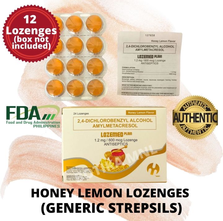 (GENERIC STREPSILS) Lozemed Lozenges for Sore and Itchy throat | Lazada PH