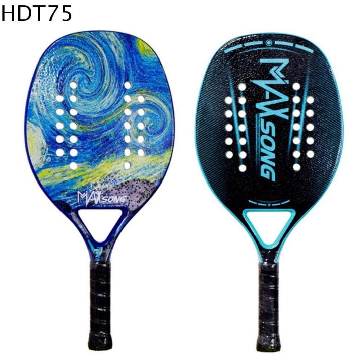 HDT75 3K Beach Tennis Racket Full Carbon Fiber Soft EVA Face Carbon ...