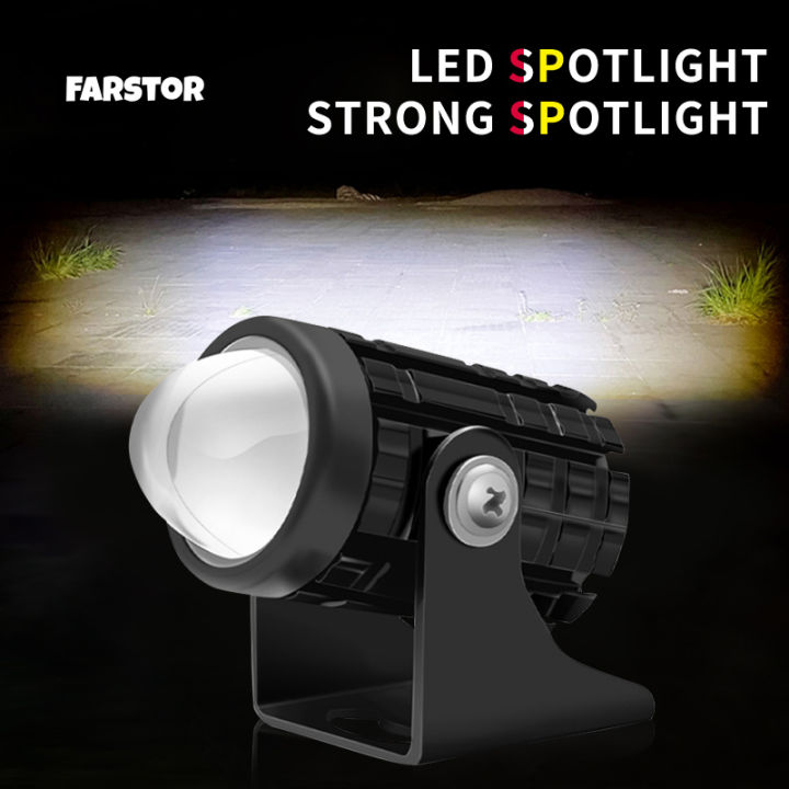 Motorcycle mini driving light spotlight projector lens two-tone mini ...