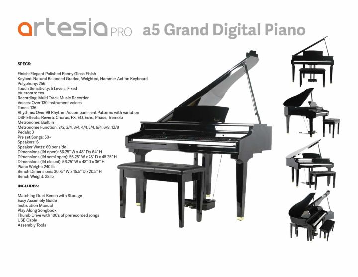ARTESIA A5 GRAND DIGITAL PIANO | Lazada PH