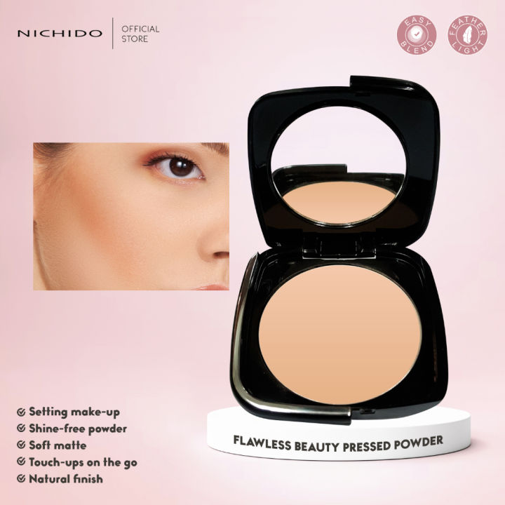 NICHIDO Flawless Beauty Pressed Powder - Golden Tan | Lazada PH