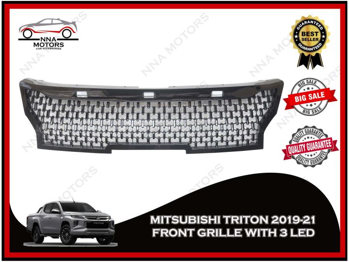 MITSUBISHI TRITON 2019 2020 2021 Grille Car Grill Guard All Black ...