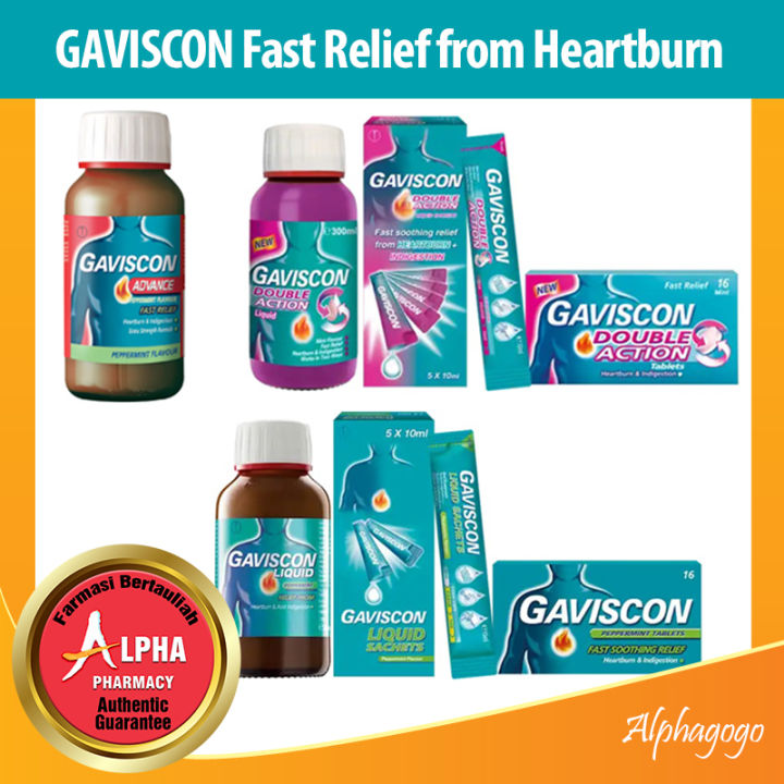 Gaviscon Advance / Double Action / Liquid Peppermint Fast Relief (150ml ...