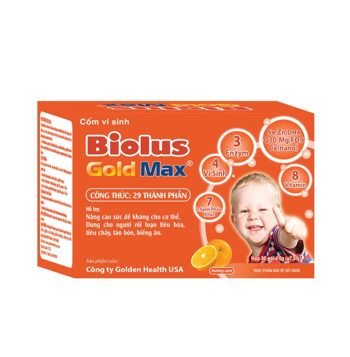 Cốm vi sinh BIOLUS GOLD MAX® Bổ sung các enzym và các vi khuẩn có ích ...