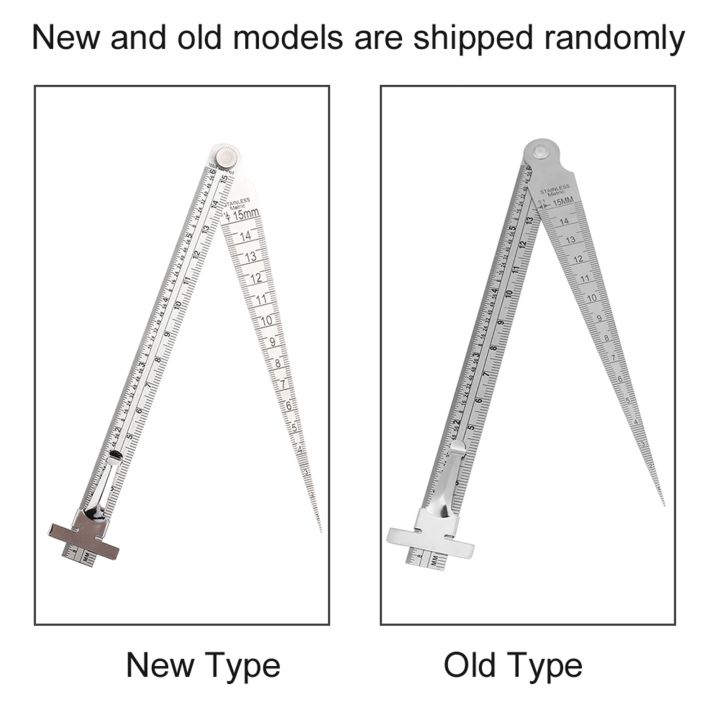 Feeler Gauge Stainless Steel Welding Taper Gap Gauge Depth Ruler Hole ...