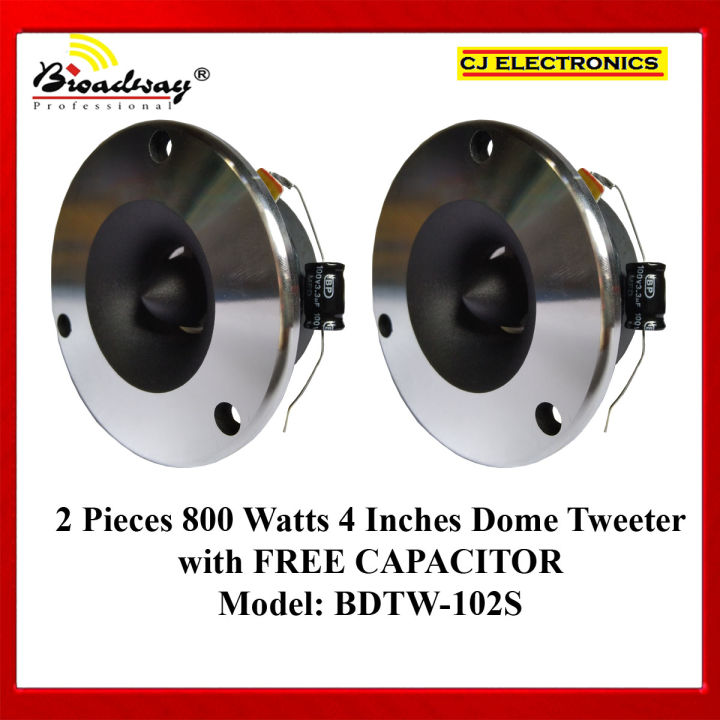 2 PCS. 800 WATTS 4 INCHES TITANIUM DOME TWEETER WITH CAPACITOR | Lazada PH