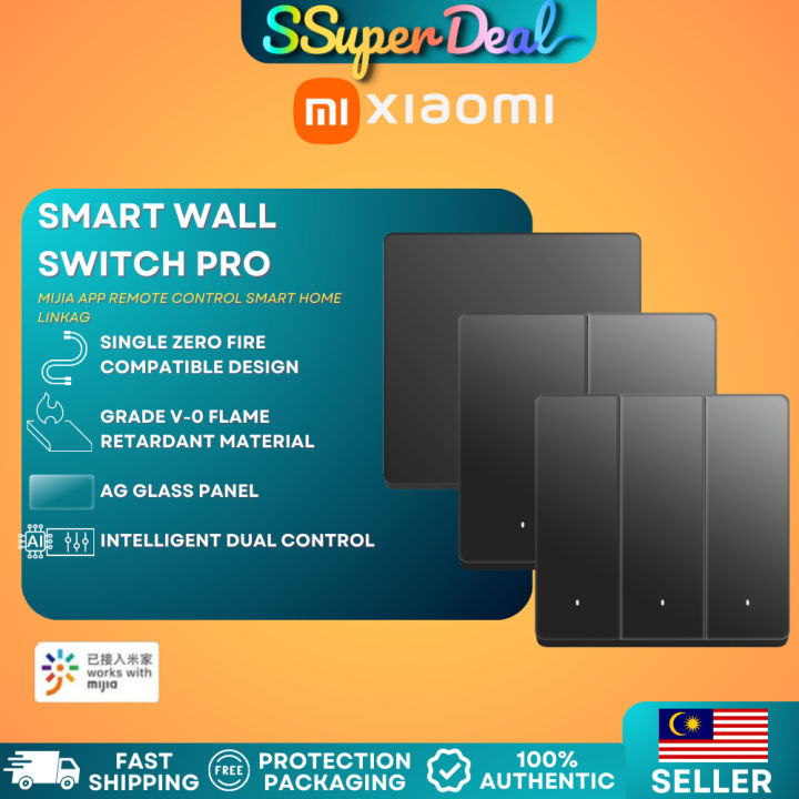 Xiaomi Smart Switch Pro Wireless Wall Switch Neutral Line Live Switch ...