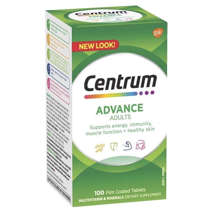 Centrum Advance for ADULT 100 Tablets เซ็นทรัม แอดวานซ์ วิตามินรวมชาย ...