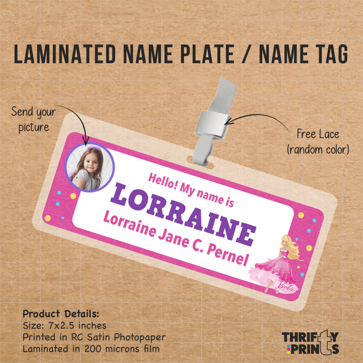 Laminated Name Tag / Name Plate / Nametag / Nameplate / Personalized ...